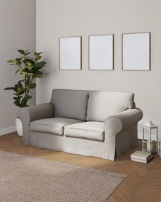 Potah na pohovku IKEA Ektorp 2-místná rozkládací  NOVÝ MODEL 2012 barva šedá látka pletený vzor