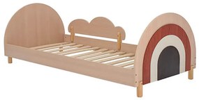 Dětská postel charli 90 x 200 cm hnědá MUZZA