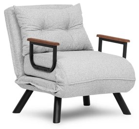 Designové rozkládací křeslo Hilarius II šedé