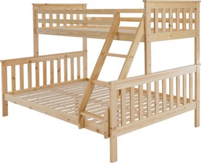 Patrová rozložitelná postel, přírodní, LUINI