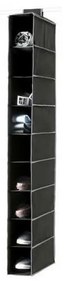 Compactor - Závěsný organizér 15x30x128 cm, 9 přihrádek, černá RAN6274