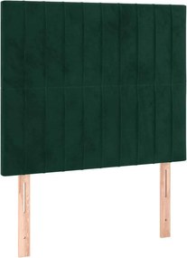 Čelo postele tmavě zelené 90x5x118/128 cm sametové 3116609