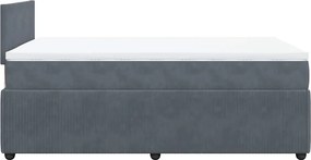 Box spring postel s matrací tmavě šedá 120 x 200 cm samet 3290005