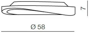 Moderní stropní svítidlo Circulo 58 chrom