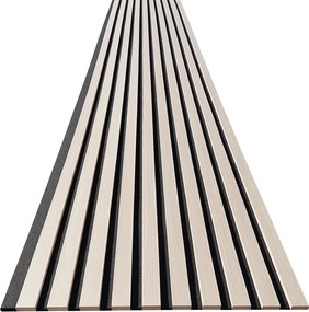 3D Dřevěné lamely na zeď na filci 255x46cm - Jasan ARKTICKÝ