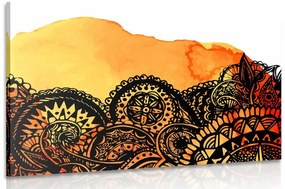 Obraz Mandala oranžový akvarel Varianta: 60x40