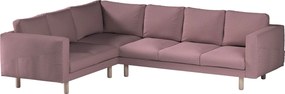 Potah na pohovku IKEA Norsborg rohová 5-místná barva růžová látka pletený vzor