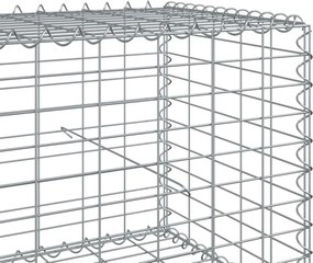 Gabionový koš s víkem 300 x 50 x 50 cm pozinkované železo 3295134