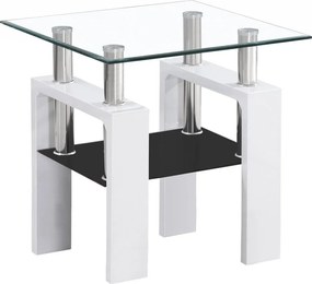 Casarredo - Komfort nábytek Konferenční stolek LISA D, bílá/sklo