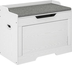 HOMCOM Úložná lavice s úložným prostorem, lavice s víkem a sedákem, úložná lavice, sedátko na chodbu, ložnici, obývací pokoj, 75 cm x 40 cm x 56 cm, B