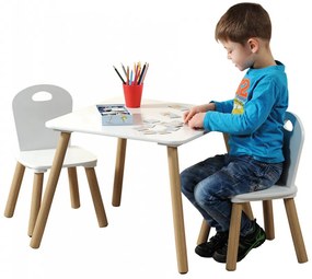 KESPER Sada dětský stolek se dvěmi židlemi bílý
