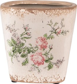 Keramický obal na květináč s růžemi Rossia S - 13*13*12 cm