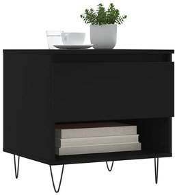 Konferenční stolek černý 50 x 46 x 50 cm kompozitní dřevo - Default Title