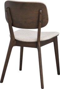 Krémová/v tmavě přírodní barvě jídelní židle z dubového dřeva Barrett – Rowico