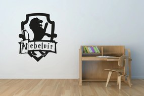 Lepy.cz Samolepka na zeď Harry Potter - Nebelvír Velikost (šířka x výška): 45x54cm, Barevná varianta: Nugátová hnědá