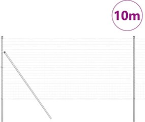 Euro plotové kotvení 10 x 1,2 m Pozinkovaná ocel Stříbrná 3350455