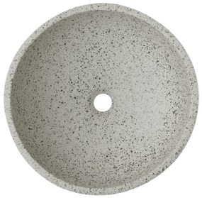 Umyvadlo na desku šedé kulaté Φ 41 x 14 cm keramika,  155059