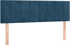 Box spring postel s matrací tmavě modrá 140x200 cm samet 3130965