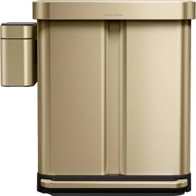 Nádoba na kompostovatelný odpad v matně zlaté barvě 4 l – simplehuman
