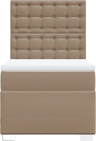 Box spring postel s matrací cappuccino 90x200 cm umělá kůže 3290707
