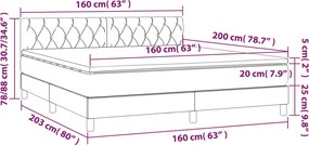 Box spring postel s matrací černá 160x200 cm textil 3140867