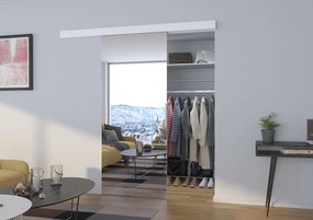 Zrcadlové dveře posuvné Berat 106cm Bílá