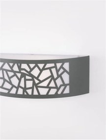 NV 9020932 Venkovní nástěnné svítidlo ZENITH tmavě šedý hliník akrylový difuzor proti oslnění E27 1x12W 220-240V bez žárovky IP44 - NOVA LUCE