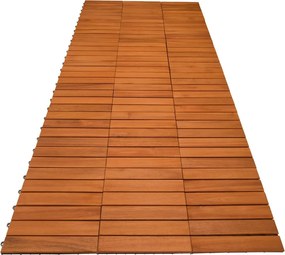 Deuba Dřevěné dlaždice – sada 11 ks, 30x30 cm