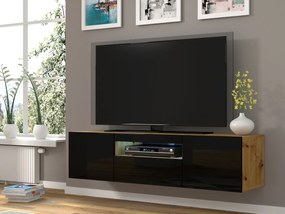 TV stolek/skříňka Aurora (dub artisan + černá). 1057685