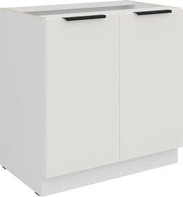 ARIA wh | dolní skříňka 80 D 2F policová | 80 cm | ANTI FINGERPRINT povrch | bílá