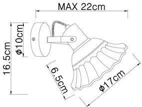Globo 54050-1 - Nástěnné bodové svítidlo JOWITA 1xE27/40W/230V