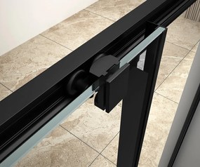 Aqualine Aqualine, ARLETA BLACK čtvrtkruhový sprchovací zástěna 800x800mm, čiré sklo, BLS800