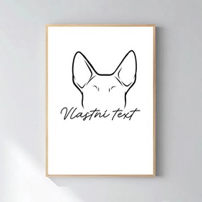 Personalizovaný magický fotoobraz v rámu - 50x70 - zvířecí ouška