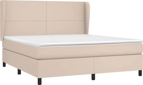 Box spring postel s matrací cappuccino 180 x 200 cm umělá kůže 3128930
