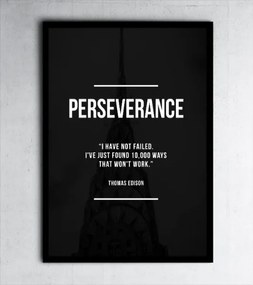 Pixada Perseverance - Motivační obraz Velikost: A3 - 29,7x42 cm, Volba rámu: s černým rámem