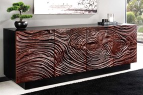 Designová komoda Zion 175 cm tmavě hnědá akácie