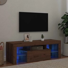 TV stolek s LED dub artisan 120 x 36,5 x 40 cm kompozitní dřevo