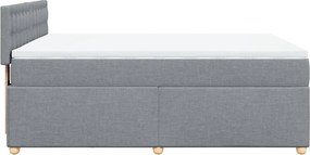 Box spring postel s matrací světle šedá 160 x 200 cm textil 3286745