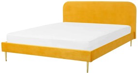 Manželská postel 160 cm Faris (žlutá) (s roštem). 1078924