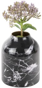 Time for home Černá mramorová kovová váza Melias XS 10 cm