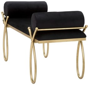 Designová lavice Nancilea 112,5 cm černá