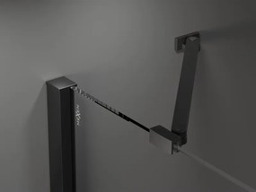 Mexen Velar Duo, sprchový kout s posuvnými dveřmi 100 x 90 cm, 8mm sklo námraza, černá matná, 871-100-090-32-70