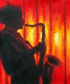 Saxofonista - 90 x 60 cm