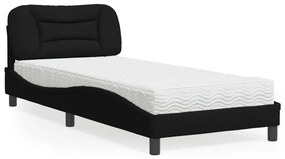 Postel s matrací Hvar černá 90 x 190 cm textil 3208501