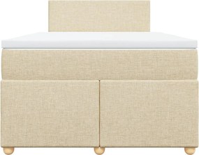 Box spring postel s matrací krémová 120x200 cm textil 3286645