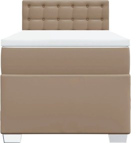 Box spring postel s matrací cappuccino 90x200 cm umělá kůže 3286107