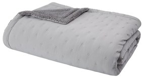 Šedý prošívaný přehoz s beránkem 220x230 cm Cosy Nori – Catherine Lansfield