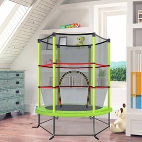 Costway Ø165 cm zahradní trampolína s ochrannou sítí trampolína do 135 KG pružná