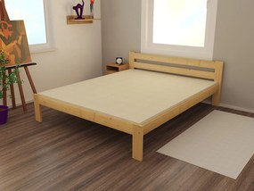 Vomaks Postel dvoulůžko VMK005A Rozměr: 200 x 200 cm, Barva: surové dřevo