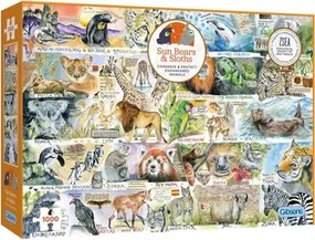 GIBSONS Puzzle Medvědi a lenochodi / 1000 dílků / 68 x 49 cm